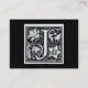 Decorative Letter "J" Woodcut Woodblock Initial Business Card | Zazzle