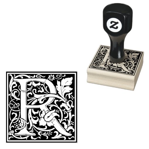 Decorative Monogram Letter R Rubber Stamp | Zazzle