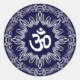 Decorative Om Design Classic Round Sticker | Zazzle