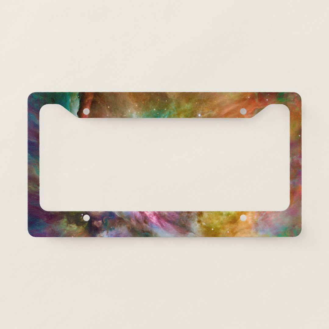 Decorative Orion Nebula Galaxy Space Photo License Plate Frame | Zazzle