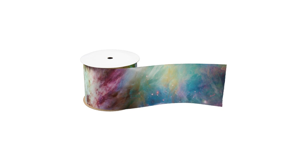 Decorative Orion Nebula Galaxy Space Photo Satin Ribbon | Zazzle