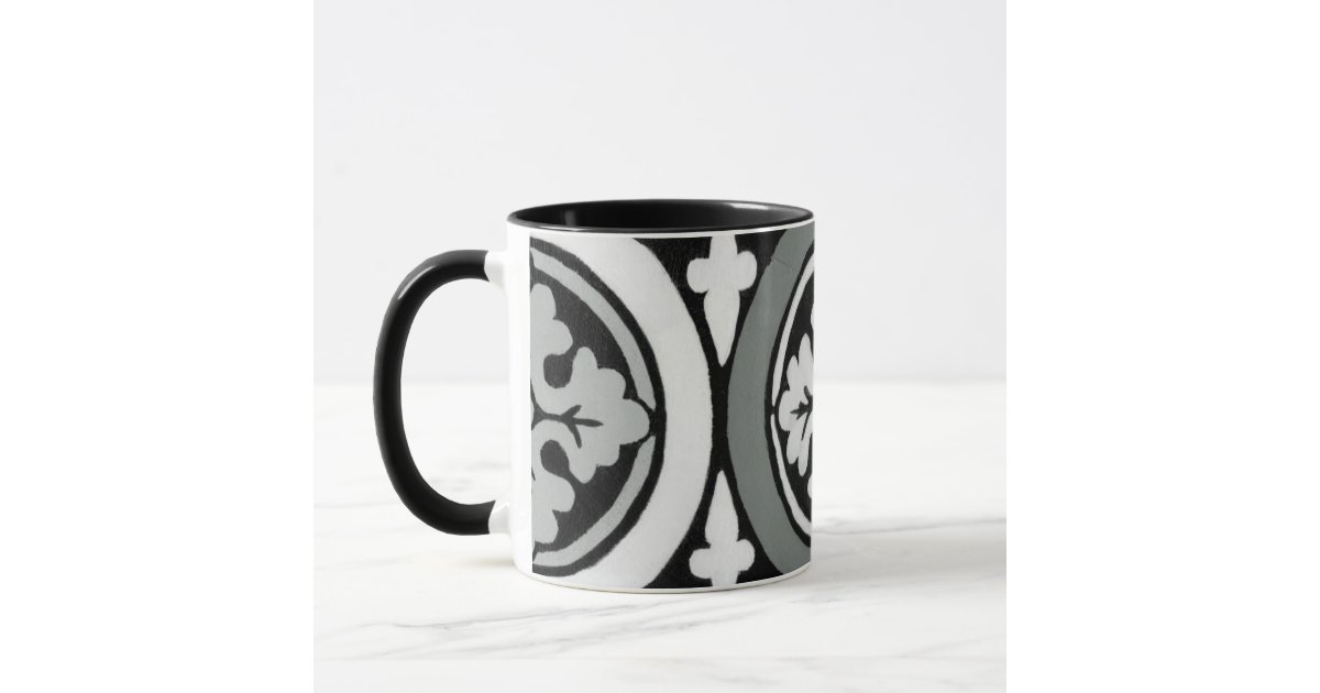 Decorative Renaissance Rosette Tile Design Mug | Zazzle