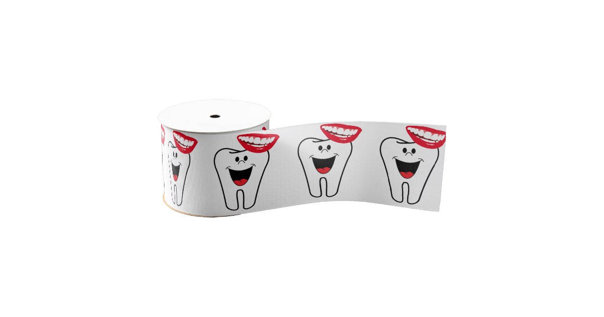 Decorative Ribbon Teeth Smile Dentist | Zazzle