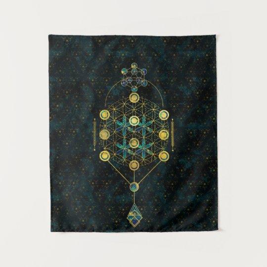 Decorative Sacred Geometry symbol Tapestry | Zazzle.com