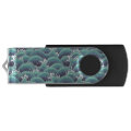 Decorative Sea Wave Background Flash Drive | Zazzle