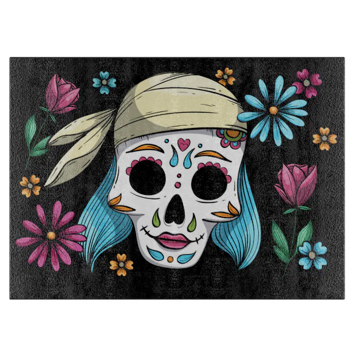 Decorative Skull Cutting Board | Zazzle
