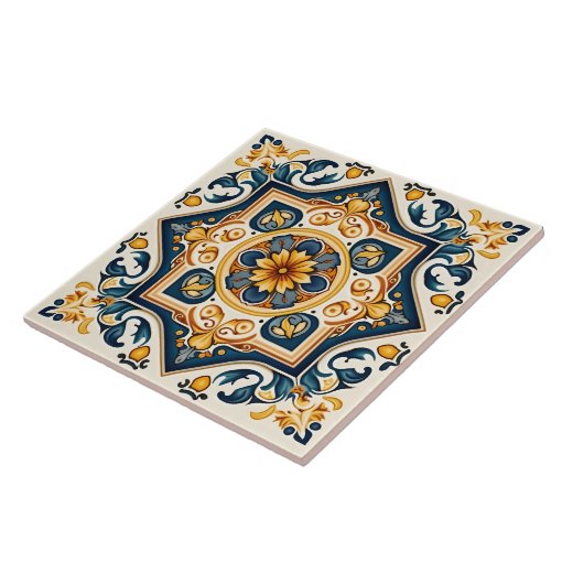 Decorative Spanish Mediterranean Ceramic Tile | Zazzle