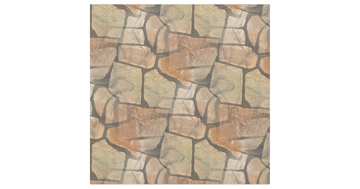 Decorative Stone Paving Look Fabric | Zazzle