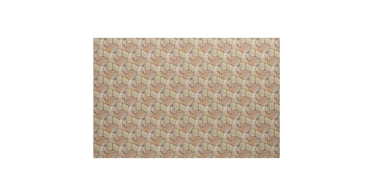 Decorative Stone Paving Look Fabric | Zazzle