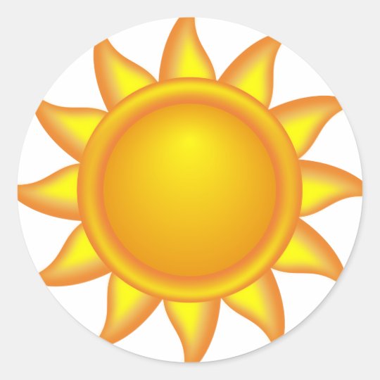 decorative sun. classic round sticker | Zazzle.com