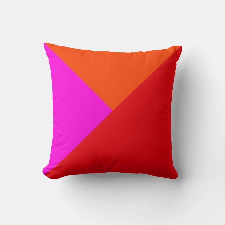 Decorative Throw Pillows - Red, Pink and Orange | Zazzle