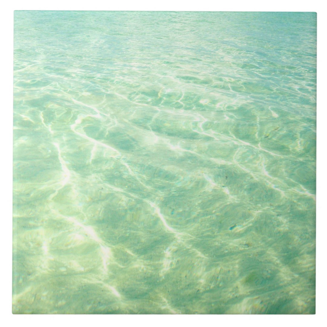Decorative Turquoise Ocean Water Tile | Zazzle