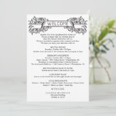 Decorative Wedding Itinerary - Wedding Welcome Program | Zazzle