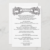 Decorative Wedding Itinerary - Wedding Welcome Program | Zazzle