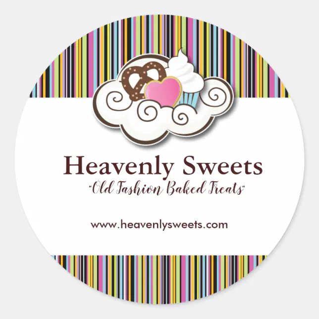Decorative Whimsical Fun Bakery Labels | Zazzle