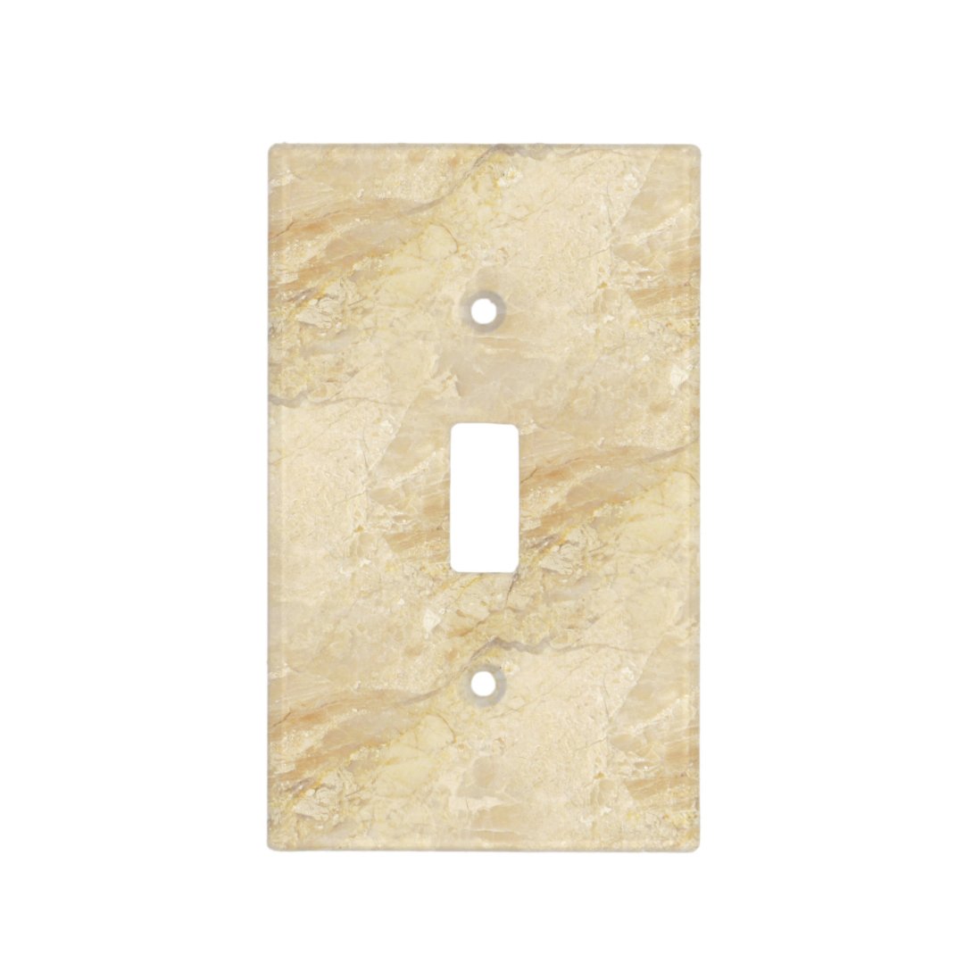 Decorator Beige Granite Stone Look Light Switch Cover | Zazzle