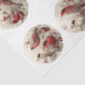 Decoupage 3" Snow Globe Moulds Cardinals Winter Tissue Paper | Zazzle