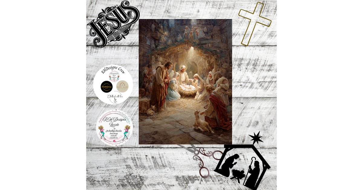 Decoupage Baby Jesus Nativity Scene Tissue Paper | Zazzle