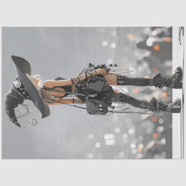 Decoupage Blonde Sister Punk Star Tissue Paper | Zazzle