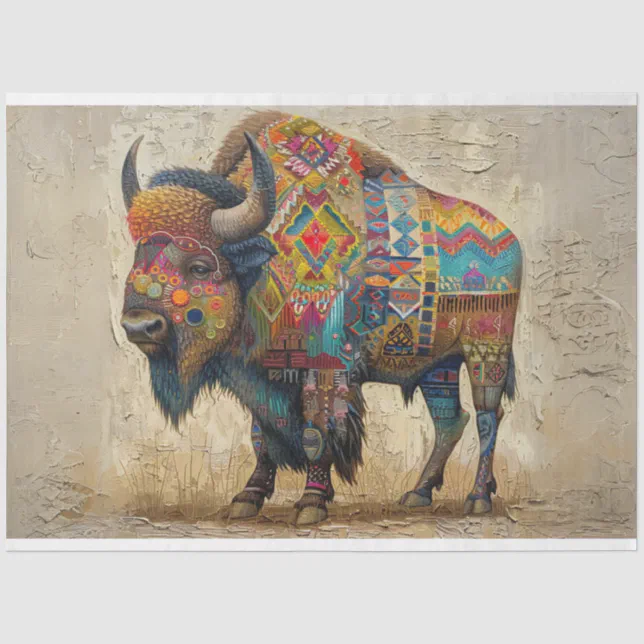Decoupage Buffalo Spirit of the Plains Tissue Paper | Zazzle