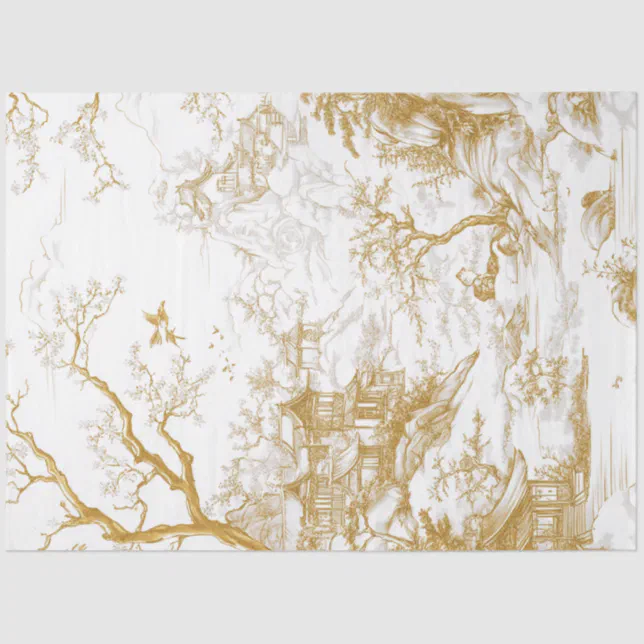 Decoupage Chinese Landscape Scene Tissue Paper | Zazzle