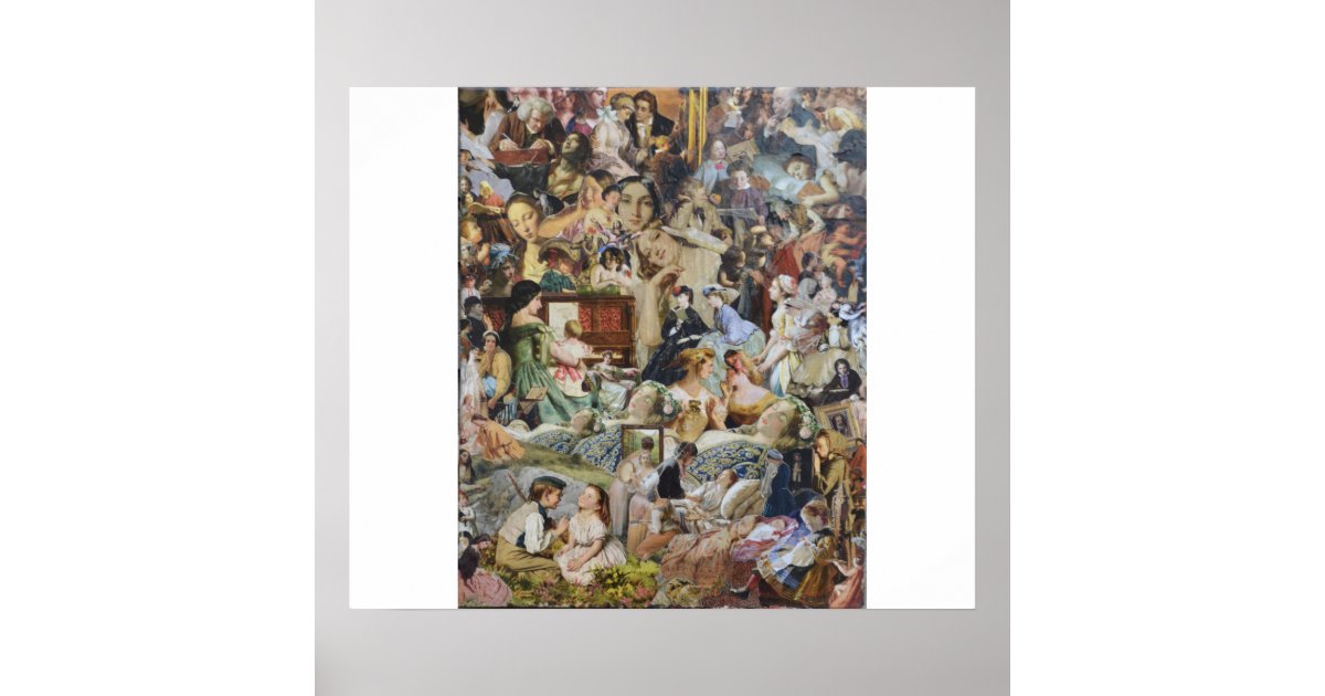 Decoupage collage poster | Zazzle