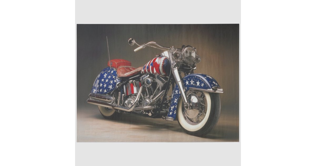 Decoupage Custom American Spirit Flag Motorcycle Tissue Paper | Zazzle