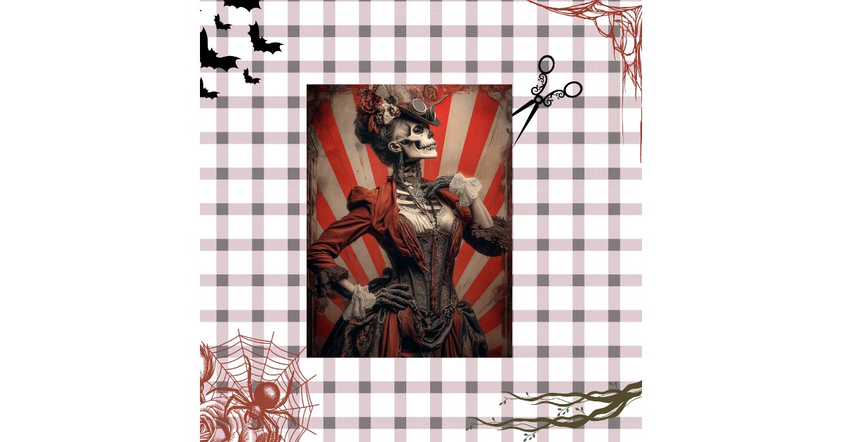 Decoupage Dark Steampunk Skeletal Circus Tissue Paper | Zazzle