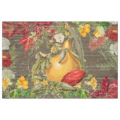 Decoupage Fall Gourds Pumpkin Rustic Dark Wood Tissue Paper | Zazzle