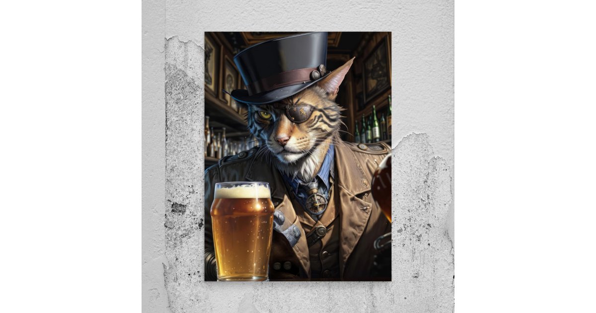 Decoupage - Gangster one eyed cat with eye patch - Tissue Paper | Zazzle