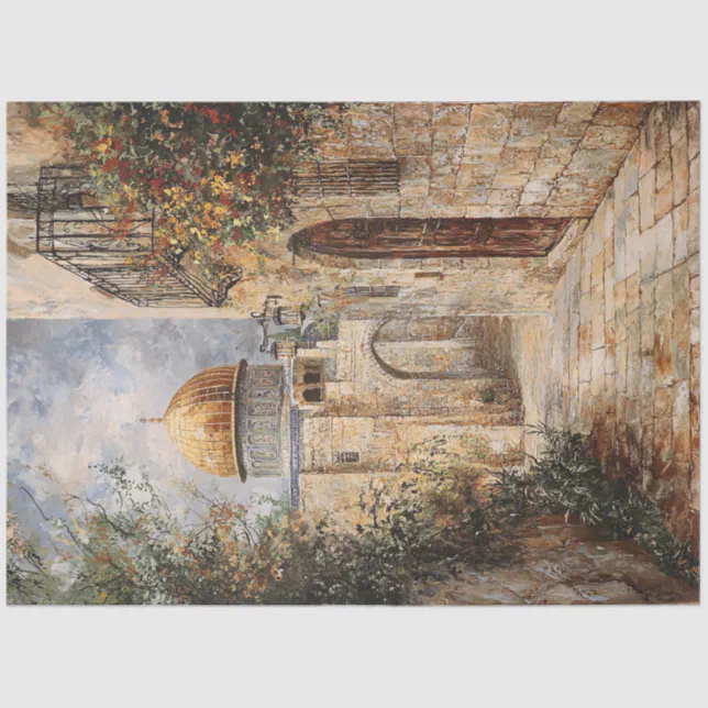 Decoupage Jerusalem Dome of the Rock Tissue Paper | Zazzle