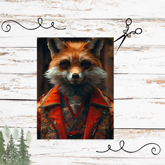 Decoupage Majestic Fox Regal Flair Tissue Paper | Zazzle