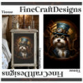 Decoupage Mousseline Steampunk Dog Faux Ink L 033 Tissue Paper | Zazzle