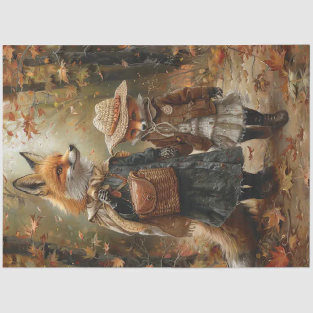 Decoupage Mrs. Fox Bridges and Daughter Lily Tissue Paper | Zazzle