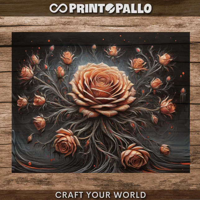 Decoupage - Roses constellation - Tissue Paper | Zazzle