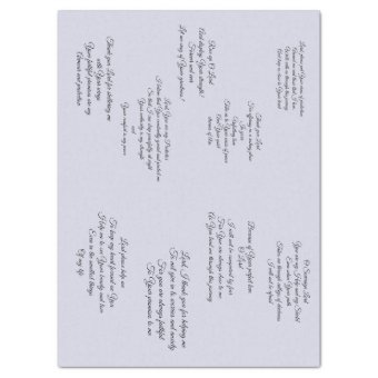 Decoupage Tissue with Christian Prayers Tissue Paper | Zazzle