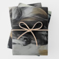 Decoupage Trio Charcoal Rust Horse Art Wrapping Paper Sheets | Zazzle