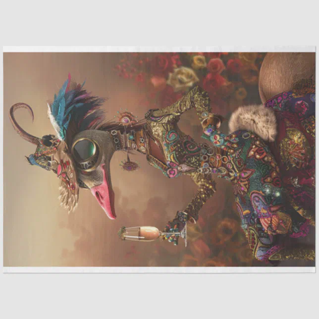 Decoupage Whimsical Character Wackadoodle Lady Tissue Paper | Zazzle