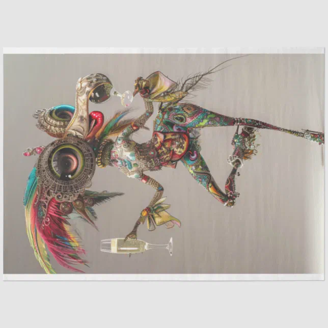 Decoupage Whimsical Fantasy Character Wackadoodle Tissue Paper | Zazzle