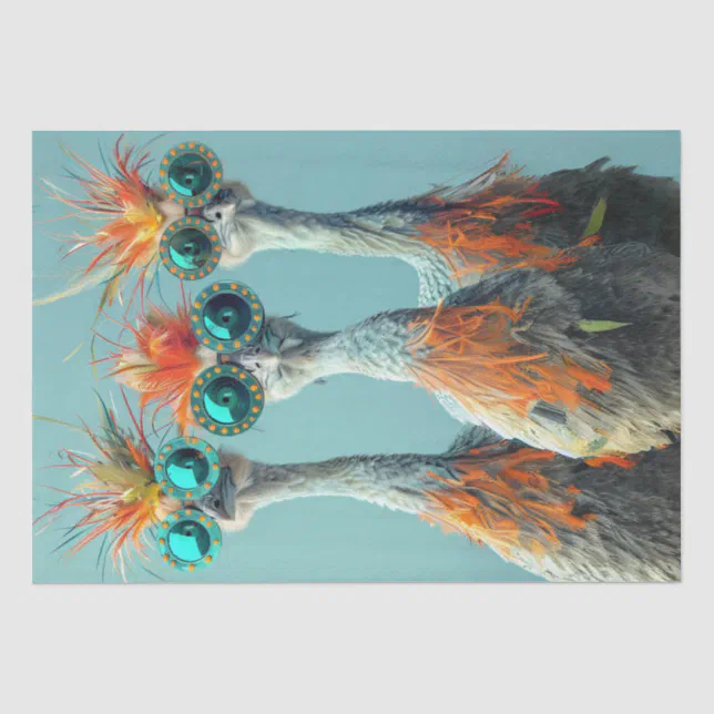 Decoupage Whimsical Wackadoodle Bird Art Tissue Paper | Zazzle