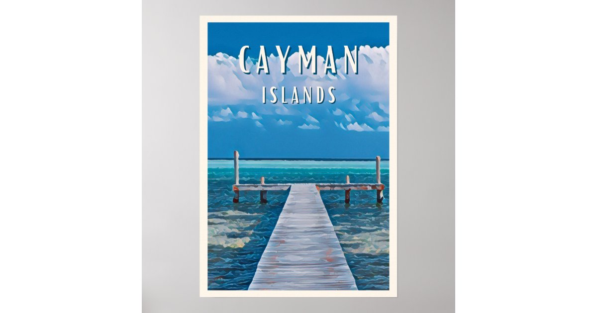 Découvrez le paradis tropical des Îles Caïmans Poster | Zazzle