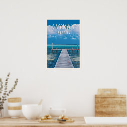 Découvrez le paradis tropical des Îles Caïmans Poster | Zazzle