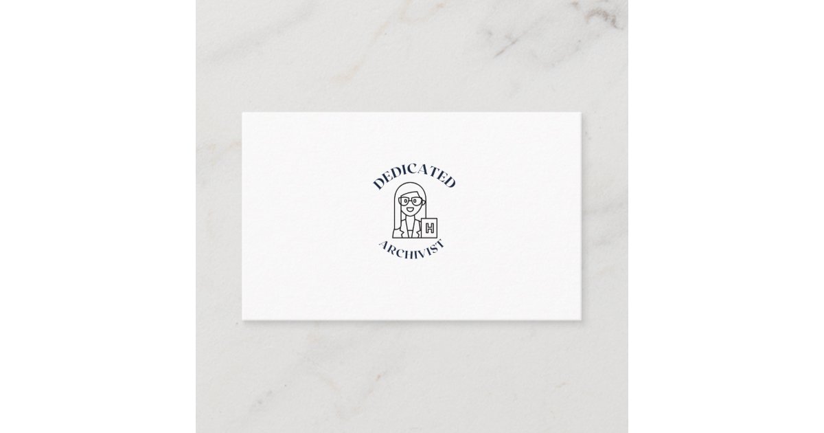 DEDICATED ARCHIVIST BUSINESS CARD | Zazzle