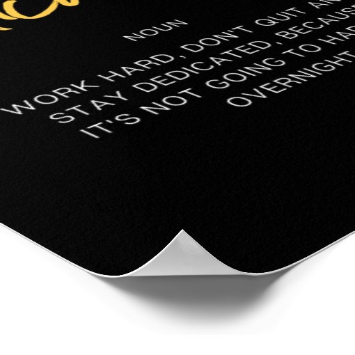 Dedication Inspiring Quote Poster | Zazzle