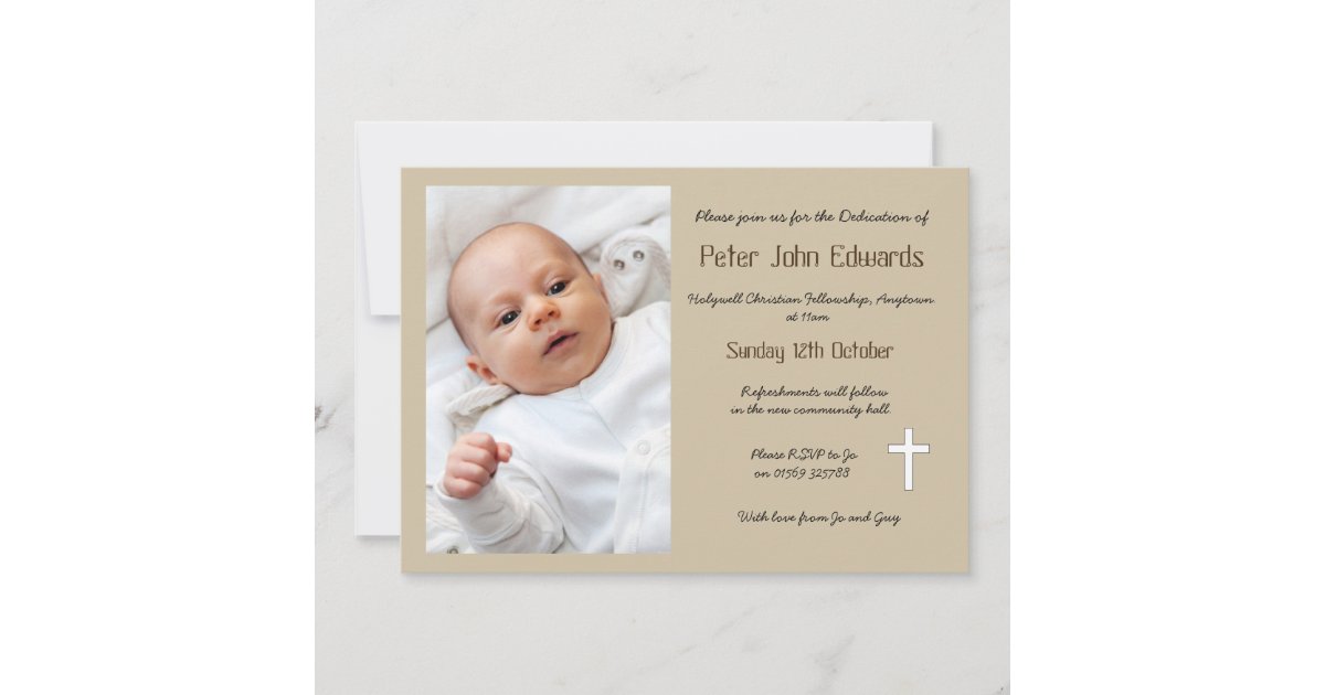 Dedication invitation | Zazzle