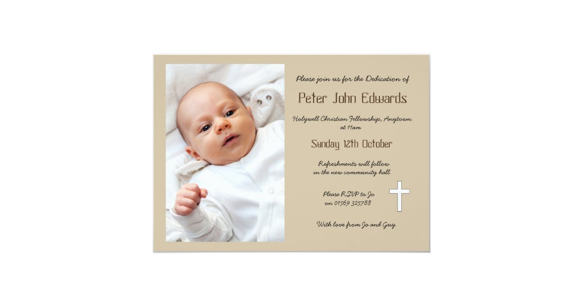 Dedication invitation | Zazzle.com