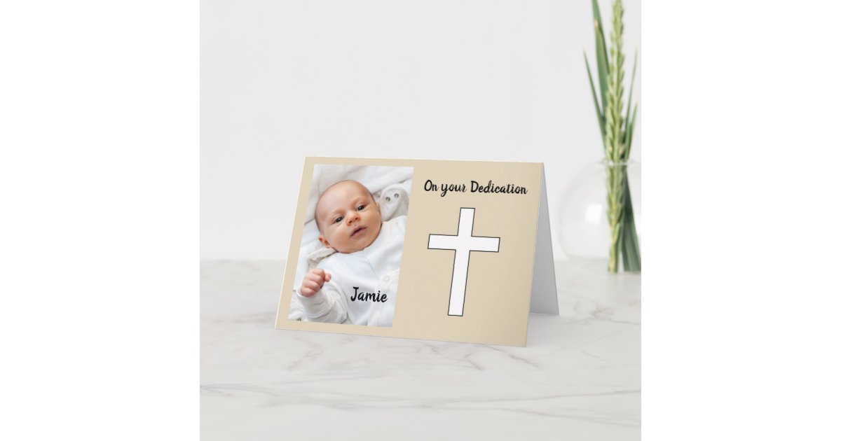 Dedication photo card | Zazzle