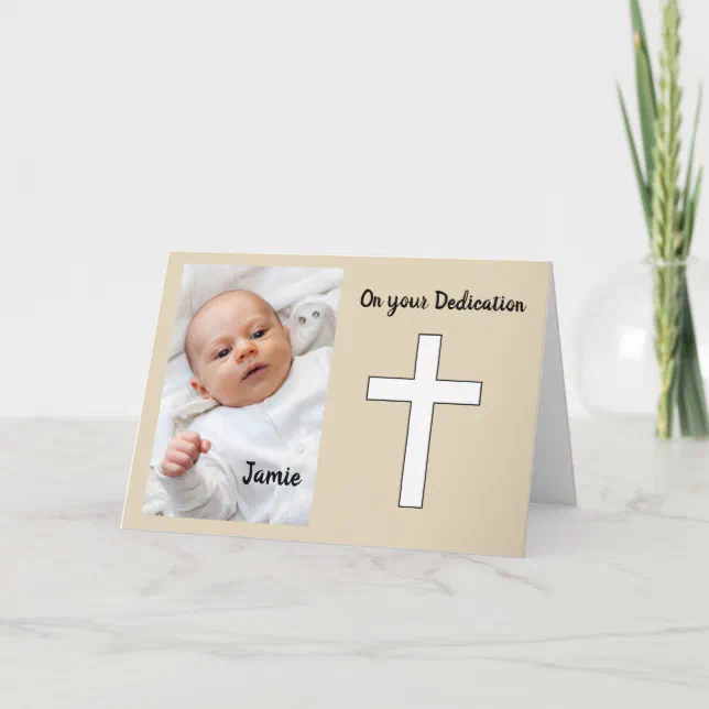 Dedication photo card | Zazzle