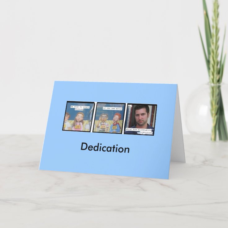 Dedication Thank You Card | Zazzle