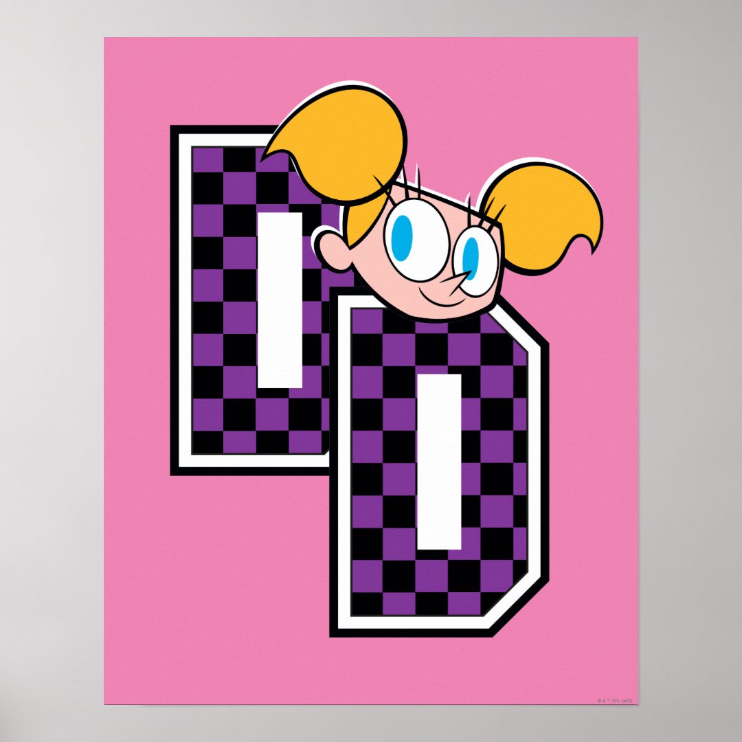 Dee Dee Athletic Letters Graphic Poster | Zazzle